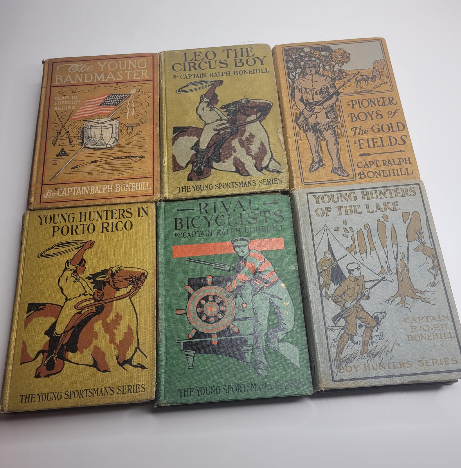 Captain Ralph Bonehill Book Set, Young Bandmaster, Leo the Circus Boy ...