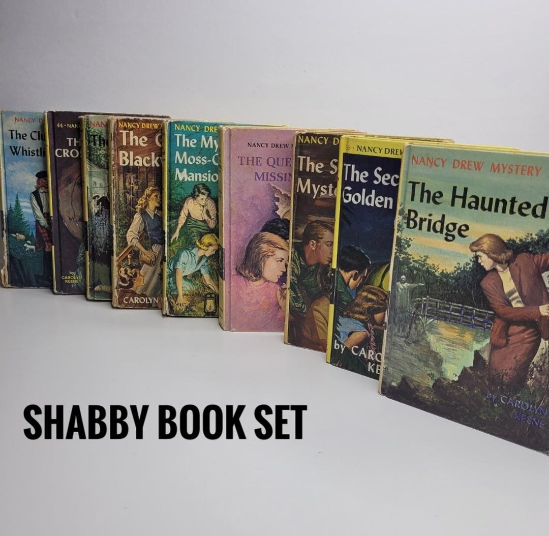 Nancy Drew Shabby Book Set, by Carolyn Keene, Vintage Childrens Book ...