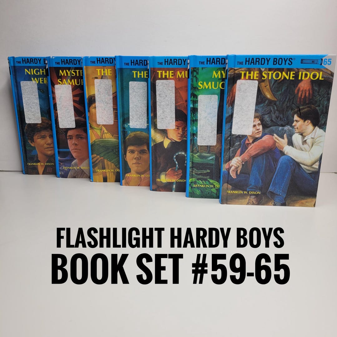 Flashlight Hardy Boys, Books 59-65, Vintage Childrens Book Set, Night ...
