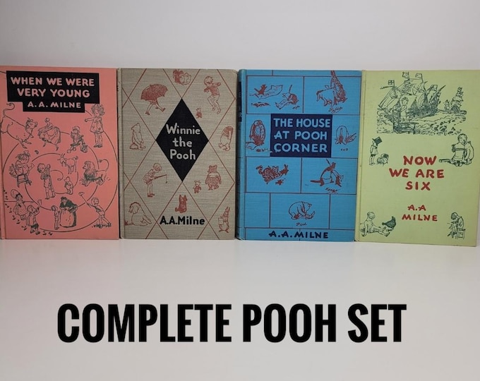 Pooh Bear Book Set by AA Milne, Illustrated by Ernest Shepard, Winnie ...