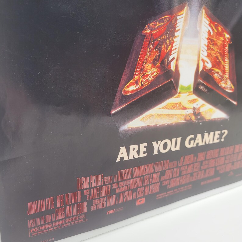 Original Jumanji Movie Poster, Robin Williams, Are You Game, Vintage ...