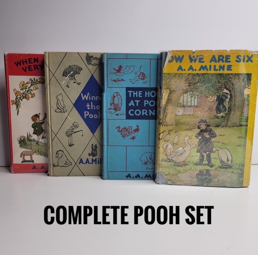 Pooh Bear Book Set by AA Milne, Illustrated by Ernest Shepard, Winnie ...