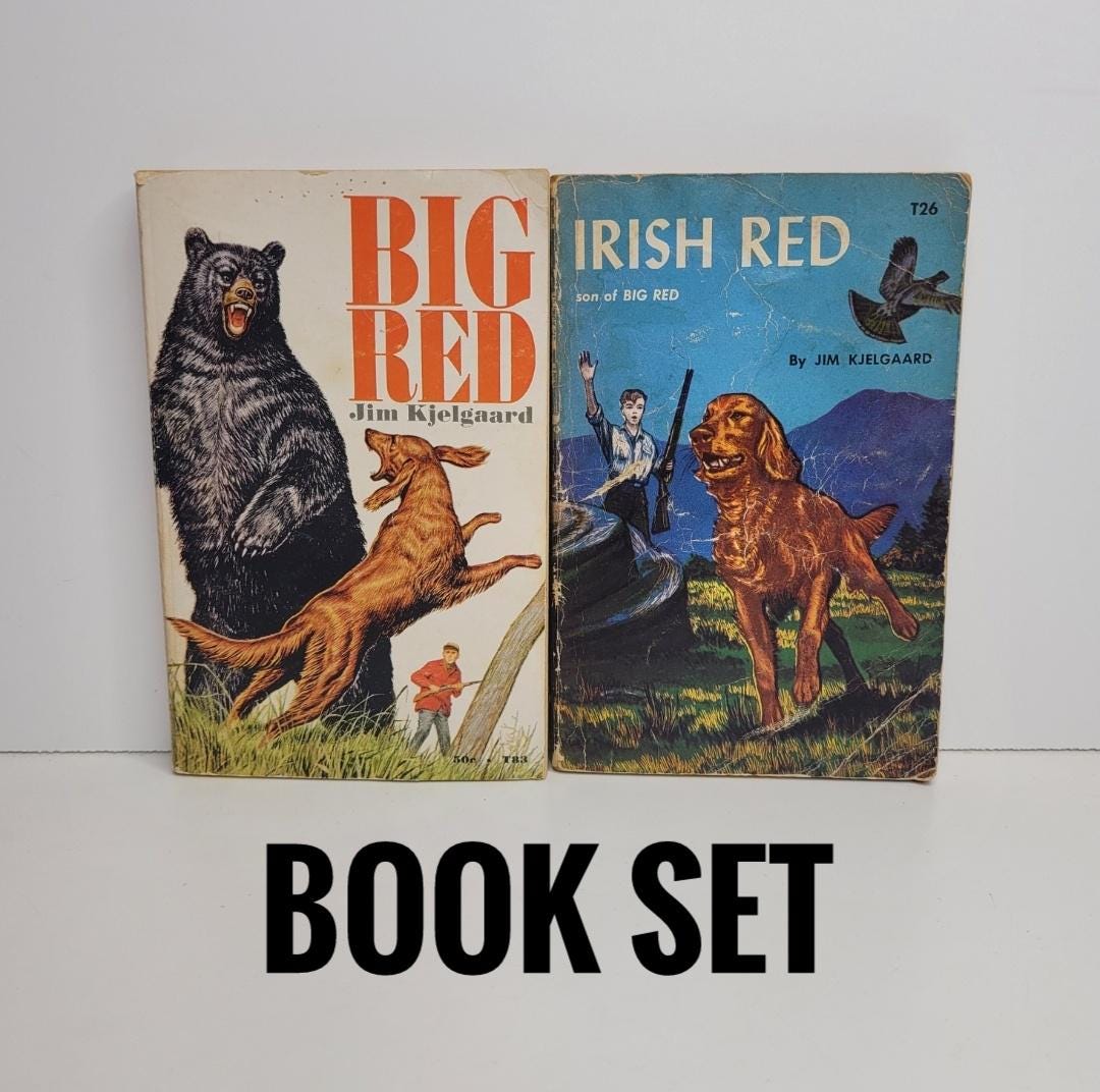 Big Red, Irish Red, Book Set, by Jim Kjelgaard, Vintage Kids Books, Dog ...