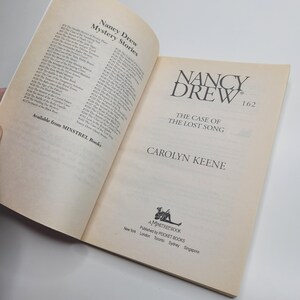 The Case of the Lost Song by Carolyn Keene, Nancy Drew Digest #162 ...