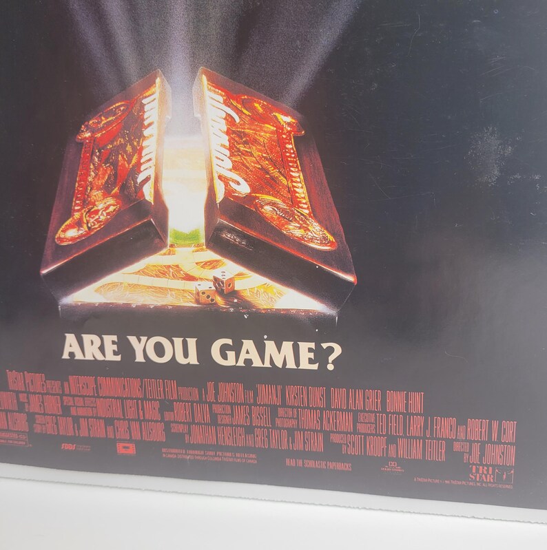 Original Jumanji Movie Poster, Robin Williams, Are You Game, Vintage ...