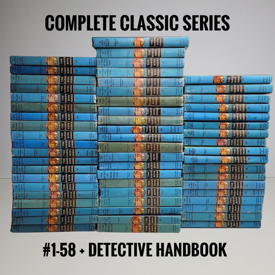 Hardy Boys Complete Blue Hardback Set 1-58 & Detective Handbook by ...