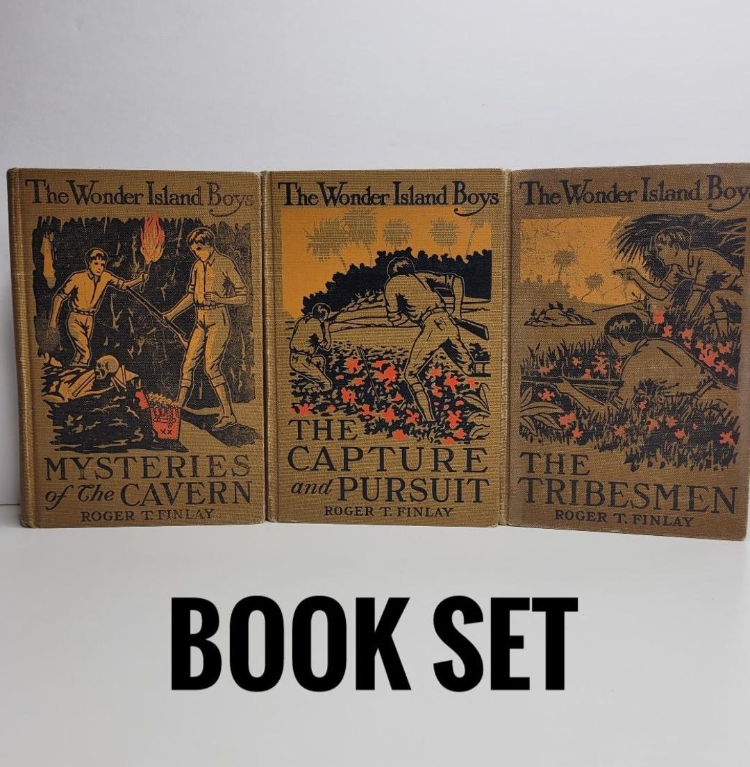 Wonder Island Boys Book Set by Roger T Finlay, Antique Children's Books ...