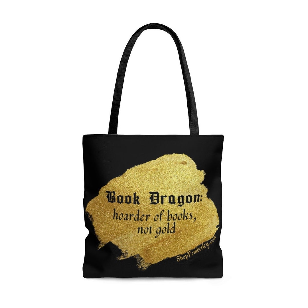 Book Dragon Tote Bag: Gothic Bibliophile Gift, Renfaire Gift ...