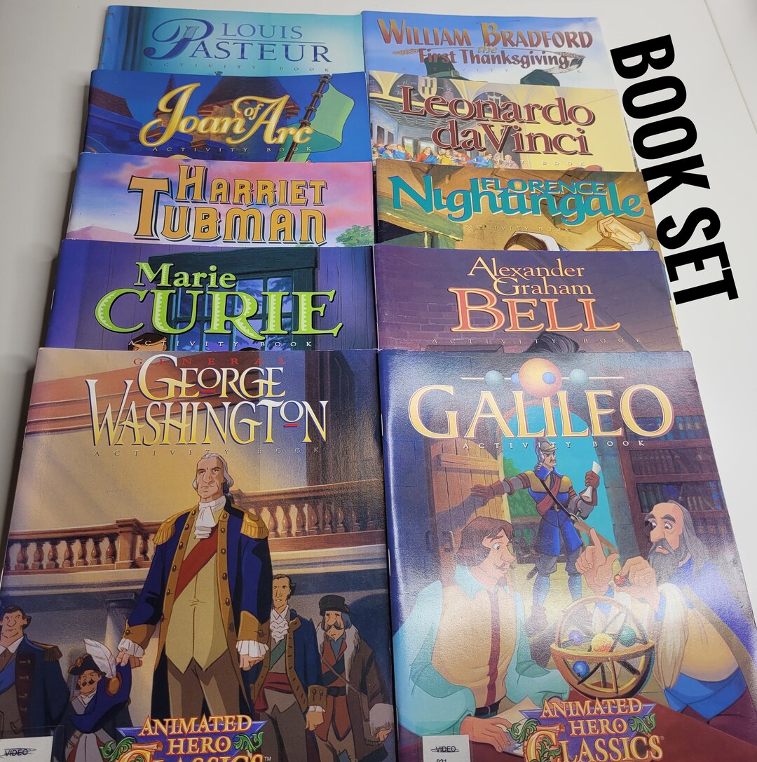 Animated Hero Classics Activity Book Set, Vintage Children's History ...