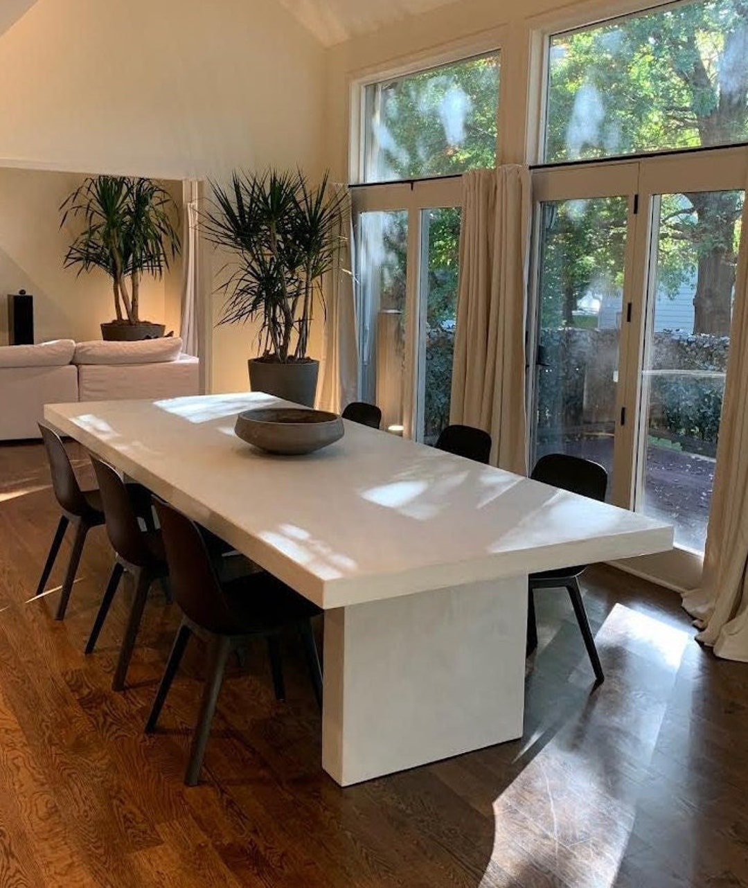 Slab Concrete Rectangular Dining Table - Etsy