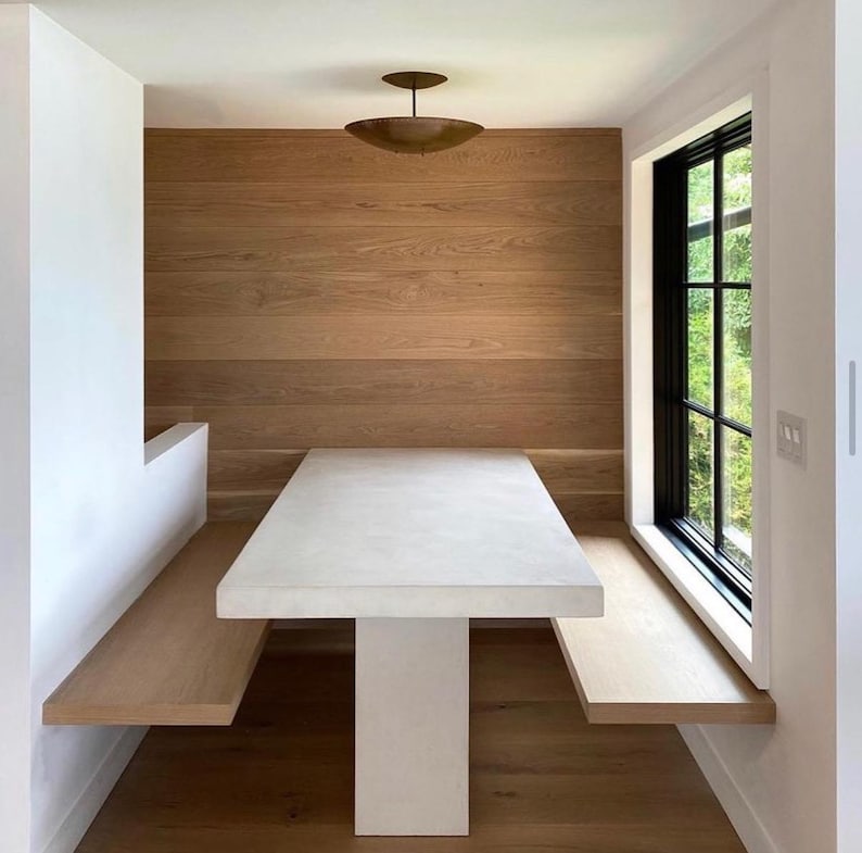 Plinth Concrete Rectangular Dining Table - Etsy