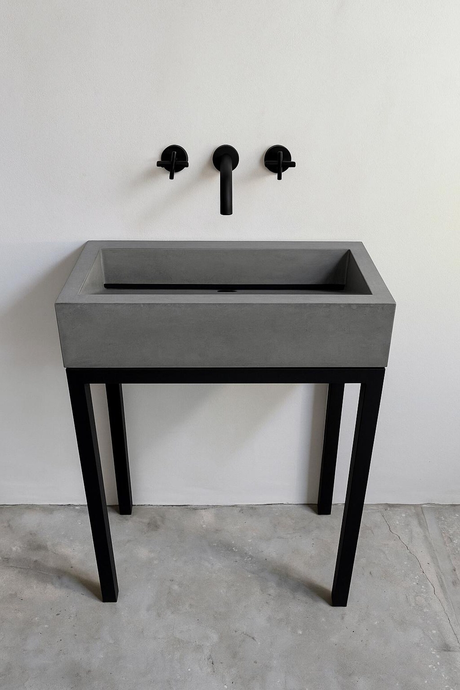 Concrete Wedge Sink | Modern Bathroom Ramp Vanity - Etsy