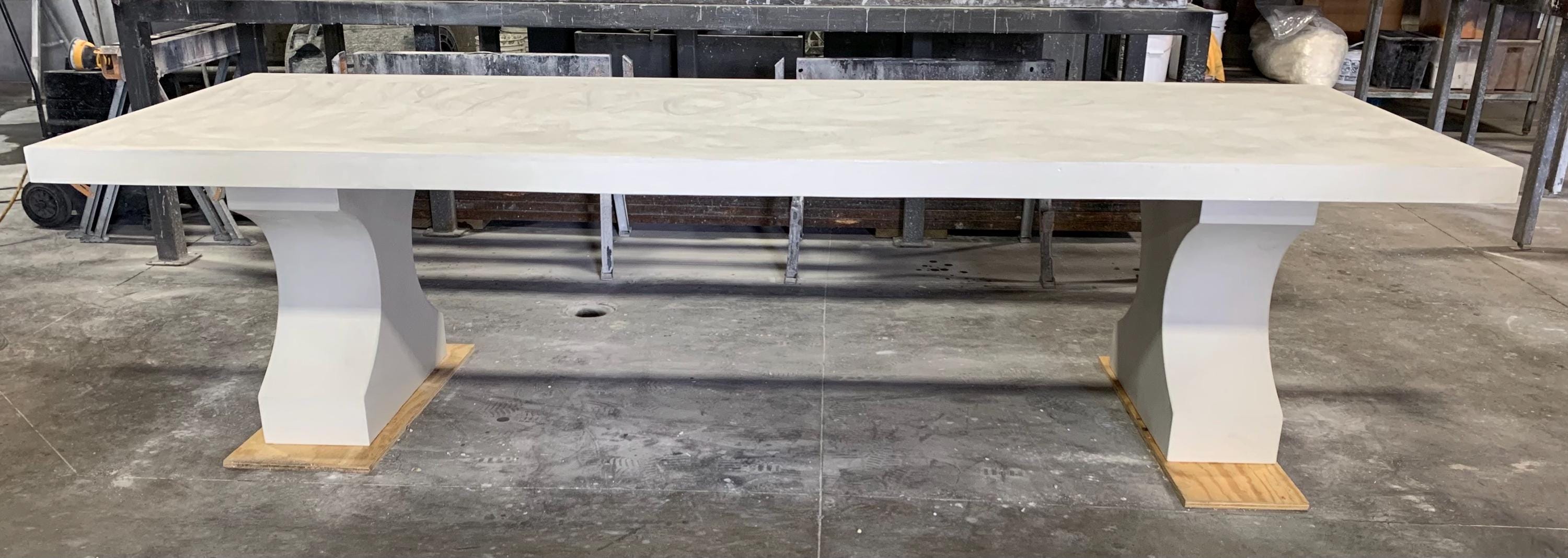 Trestle Concrete Rectangular Dining Table - Etsy