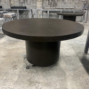 Round Concrete Dining Table | Custom Indoor Outdoor Table | Handcrafted ...