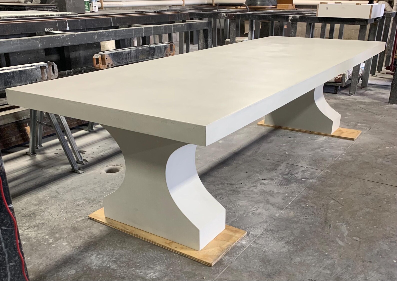 Trestle Concrete Rectangular Dining Table - Etsy