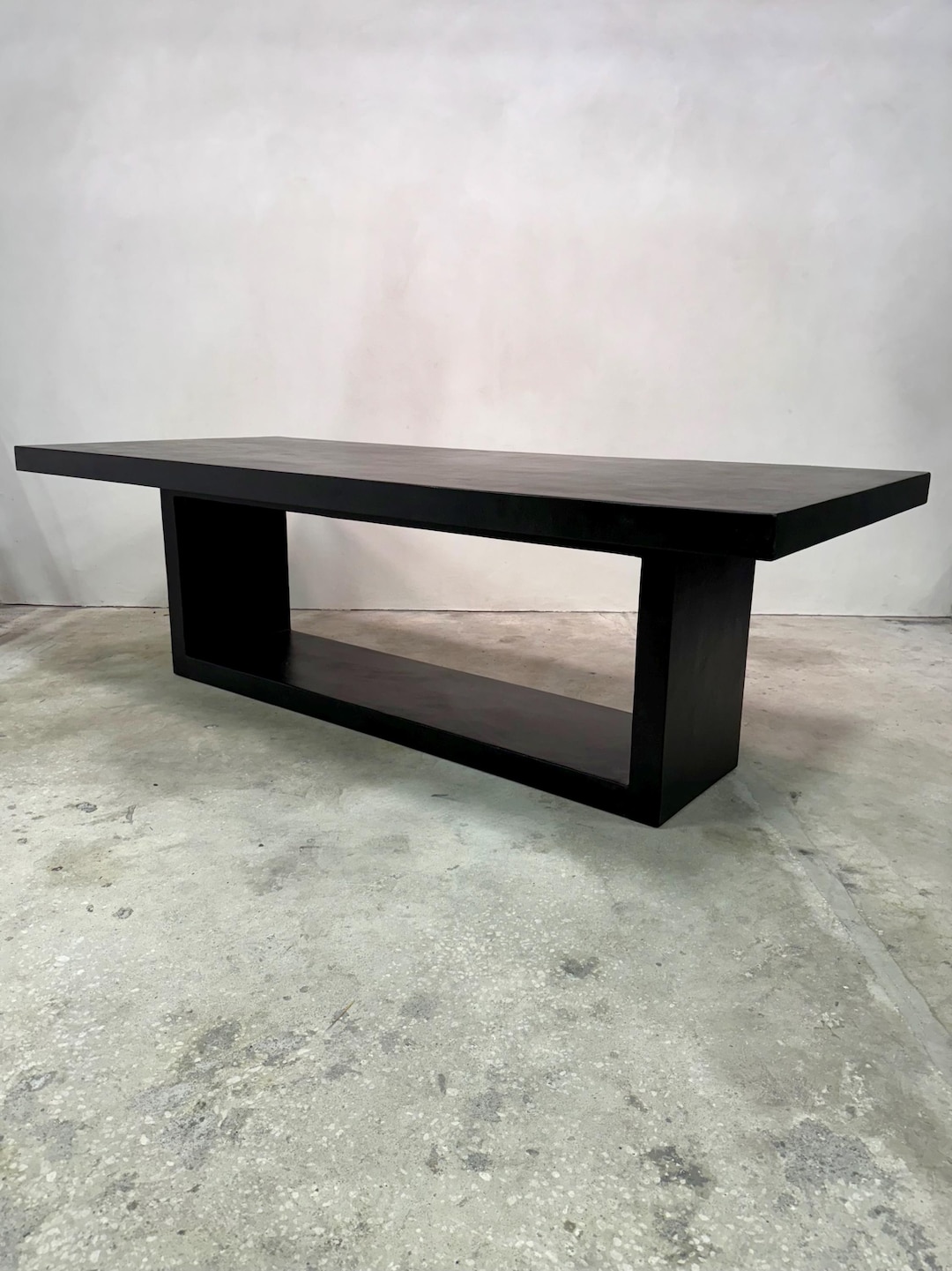 Concrete Dining Table | Rectangle Table Modern "open Plinth" | Indoor ...
