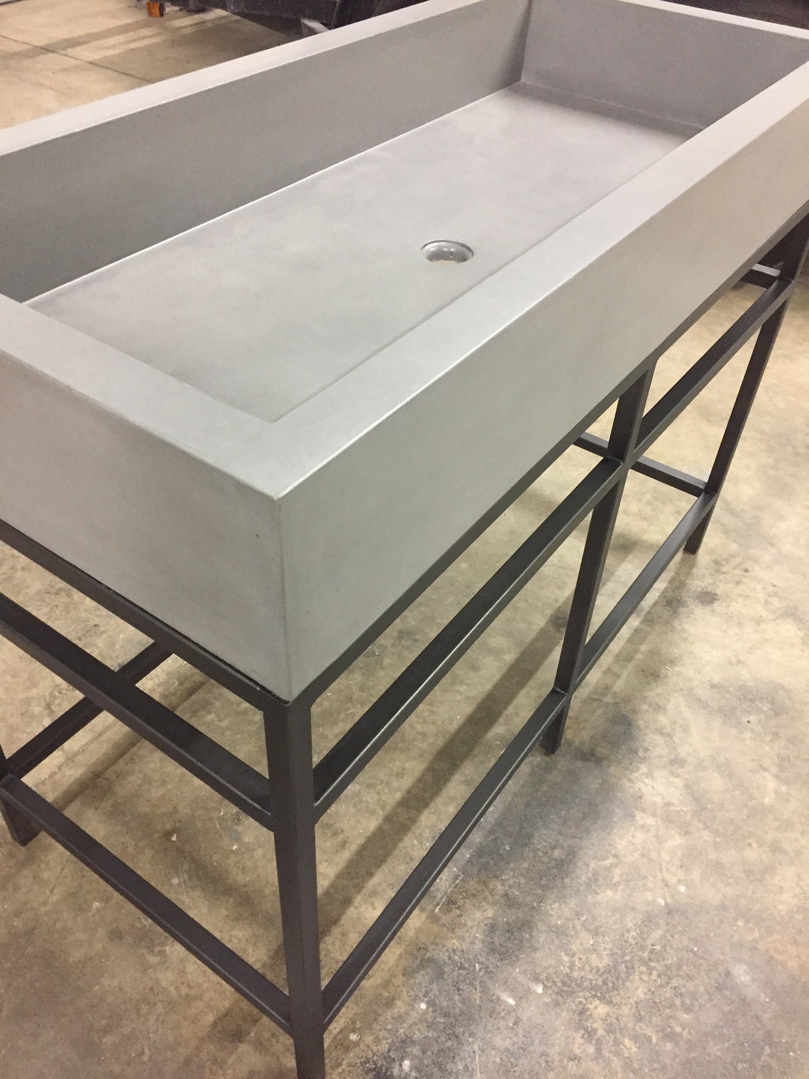 Concrete Farmhouse Trough Sink | Etsy