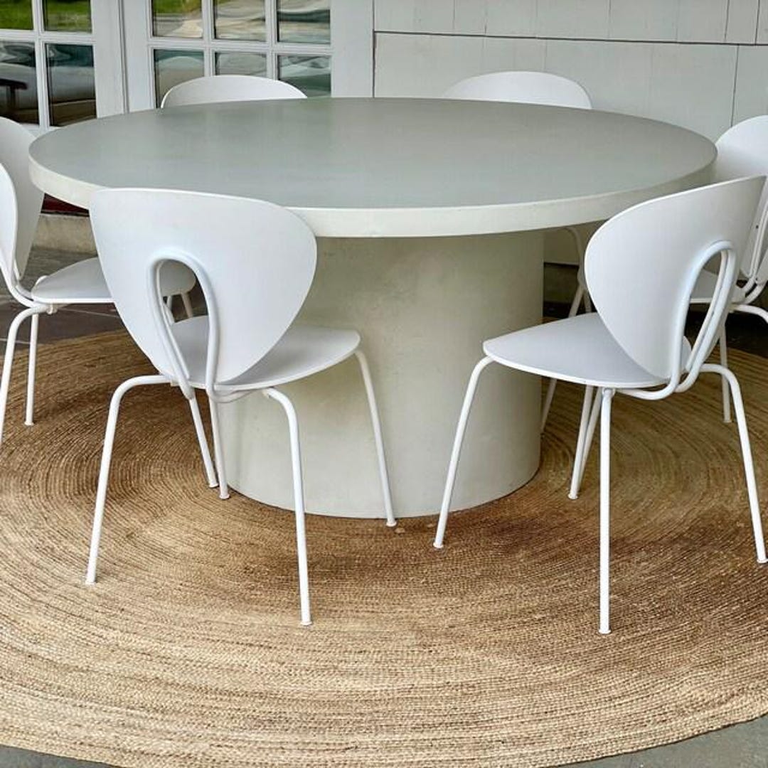 Round Concrete Dining Table | Custom Indoor Outdoor Table | Handcrafted ...