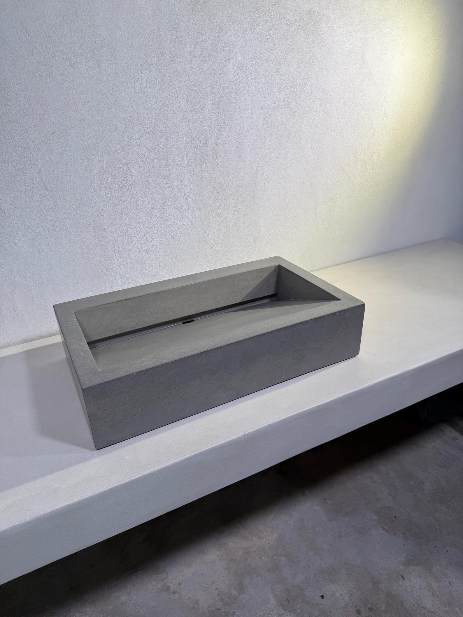 Concrete Wedge Sink | Modern Bathroom Ramp Vanity - Etsy
