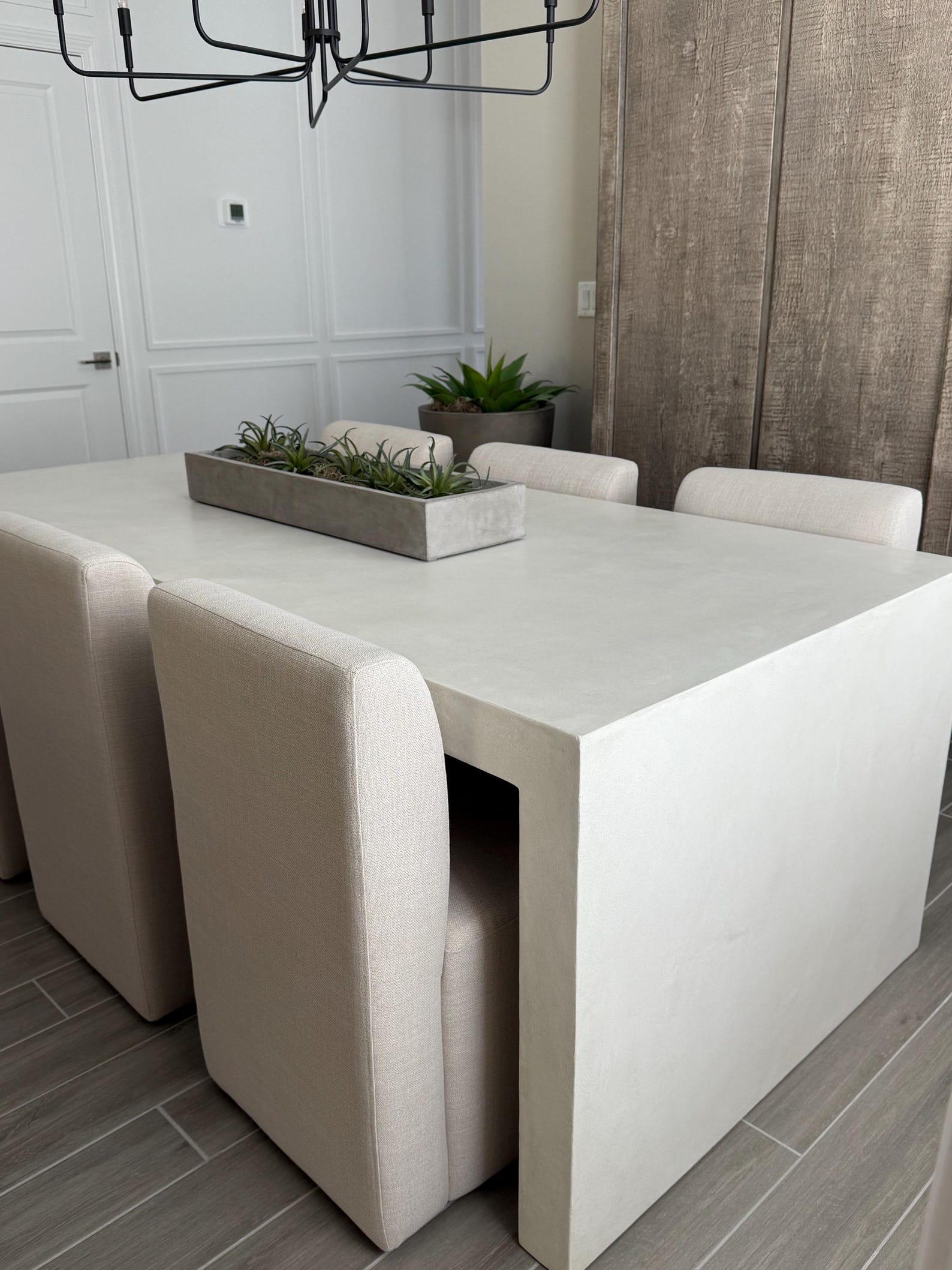 Waterfall Concrete Rectangular Dining Table - Etsy