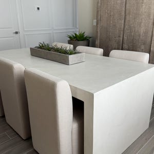 Waterfall Concrete Rectangular Dining Table - Etsy