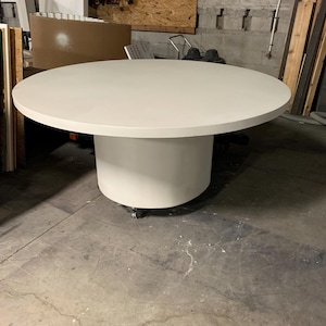 Round Concrete Dining Table | Custom Indoor Outdoor Table | Handcrafted ...