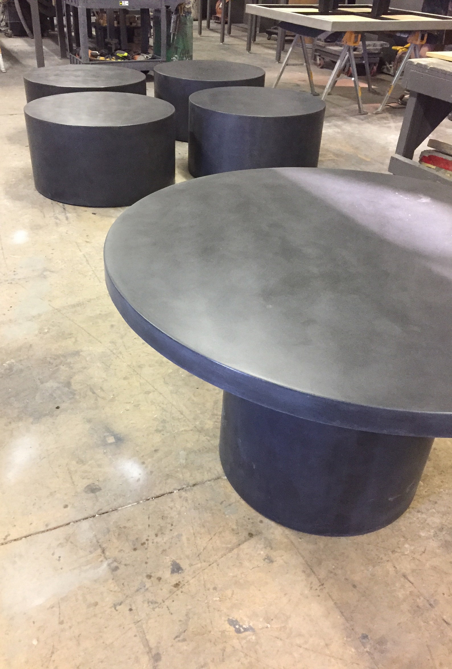 Round Concrete Dining Table | Custom Indoor Outdoor Table | Handcrafted ...