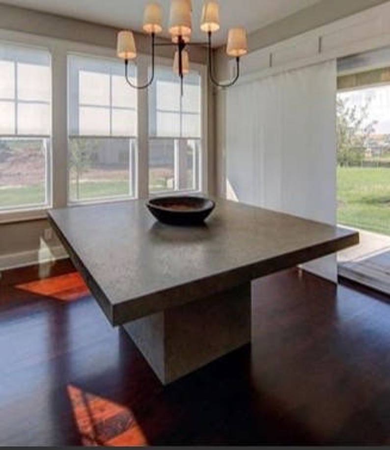 Square Concrete Dining Table - Etsy