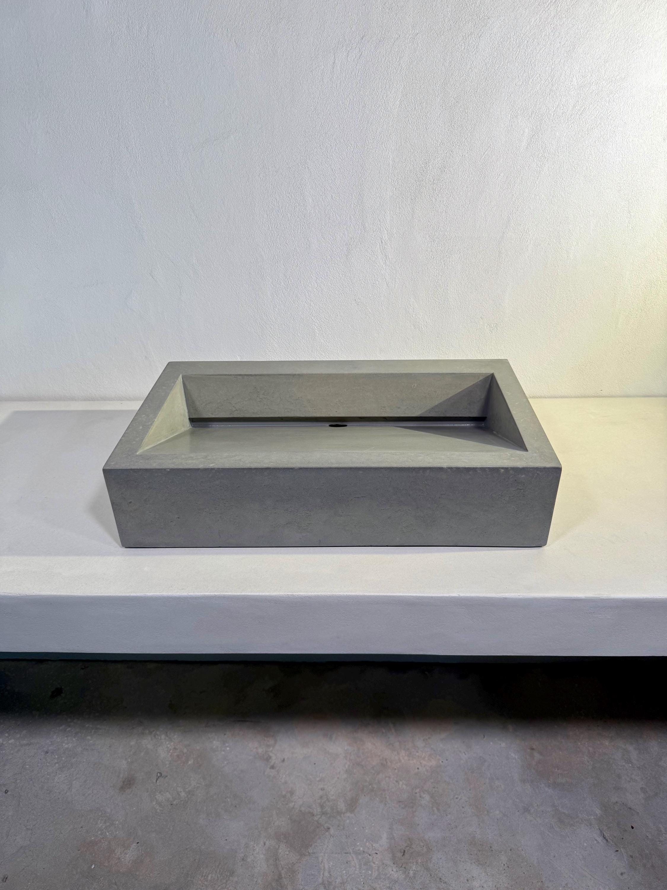 Concrete Wedge Sink | Modern Bathroom Ramp Vanity - Etsy
