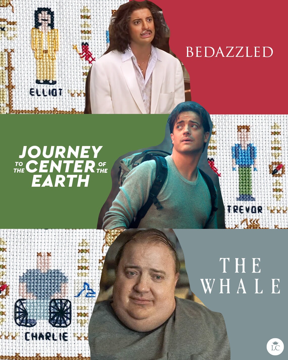 Brendan Fraser Movie Characters Cross Stitch Pattern, Brendan Fraser ...