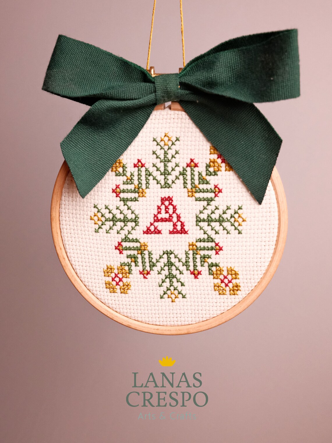 ABC Christmas Monogram Cross Stitch Pattern, Alphabet Monogram ...