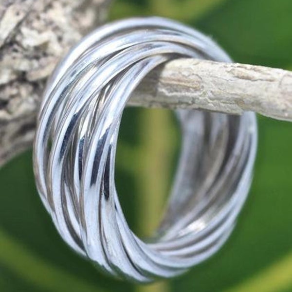 Silver Puzzle Ring - Etsy