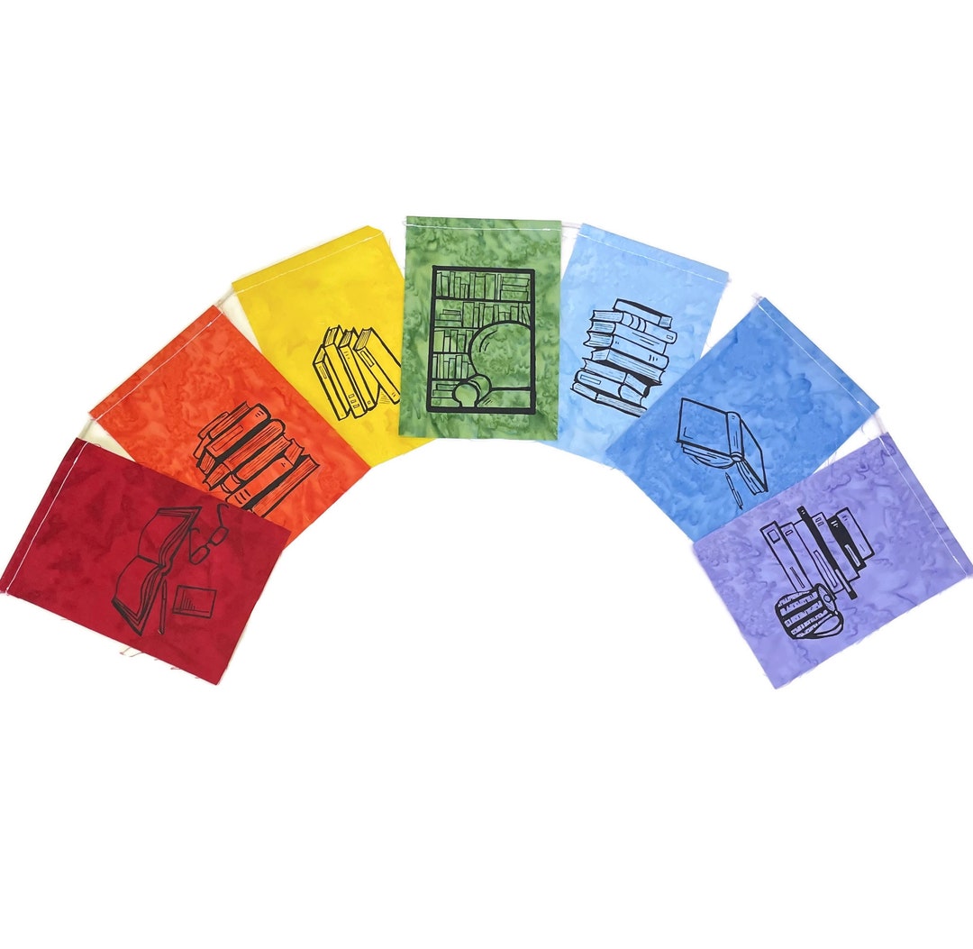 Turn the Page (small Flags) Prayer Flags, Gratitude Flags, Book Flags ...