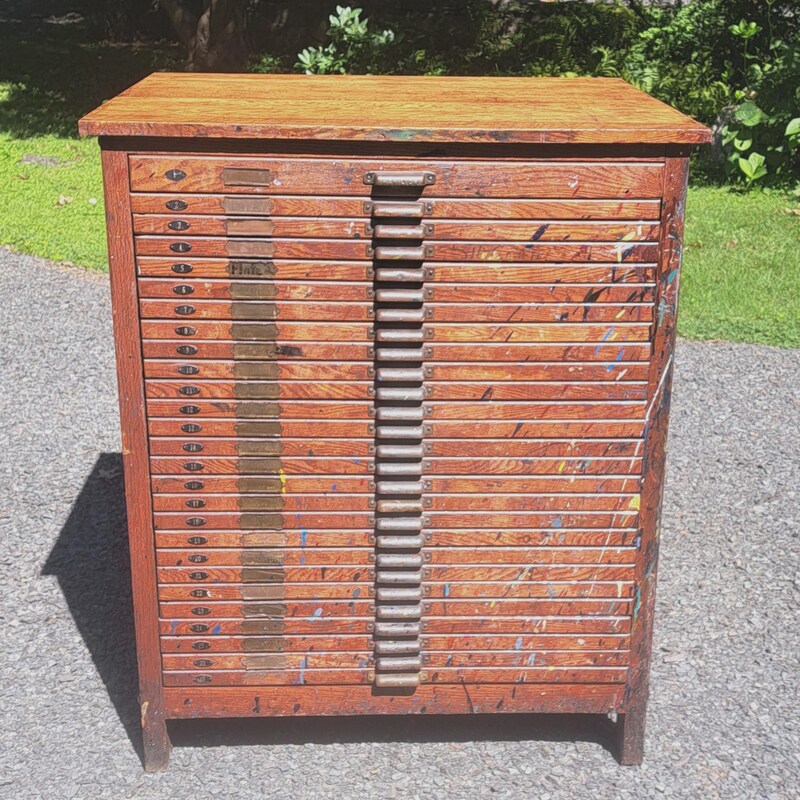 Vintage Map Cabinet - Etsy