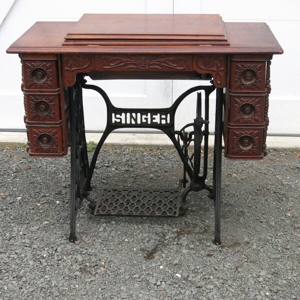 Singer Treadle Sewing Machine - Etsy