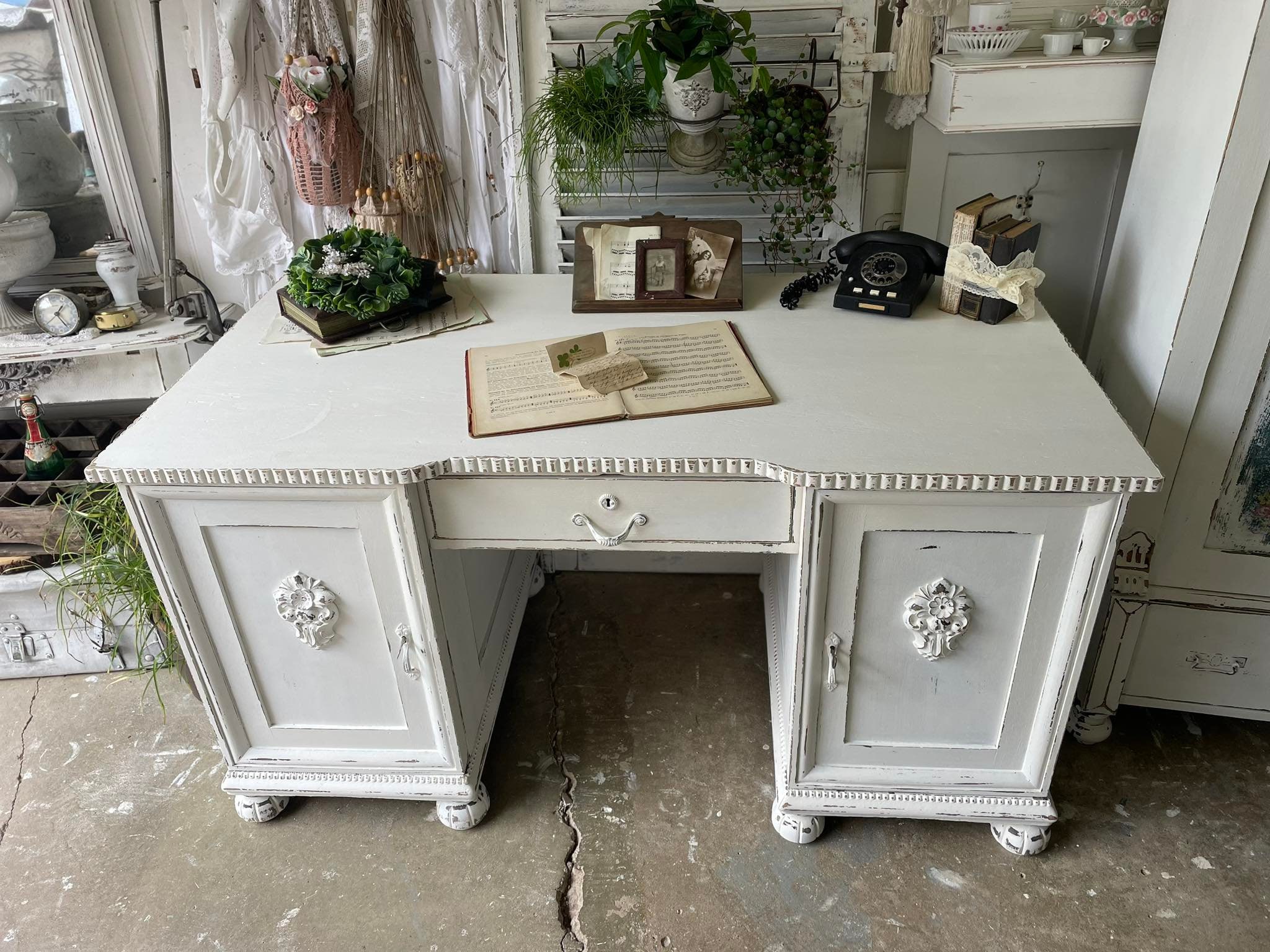 Desk Desk Shabby Chic Table Vintage Country Style Children s Room School Etsy UK