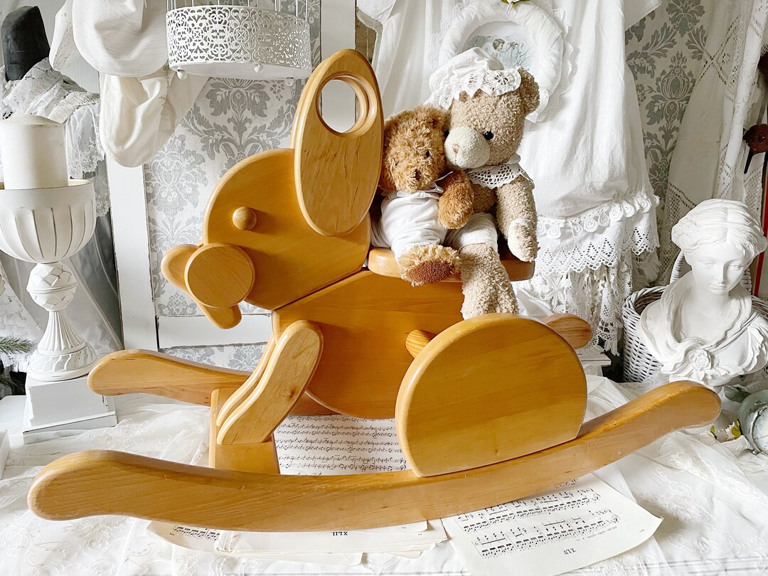 Rocking Bunny, Rocking Horse, Wooden Bunny - Etsy