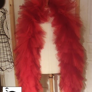 BIG GIANT VEGAN Tulle Boa Burlesque Drag Queen Showgirl Custom Made ...