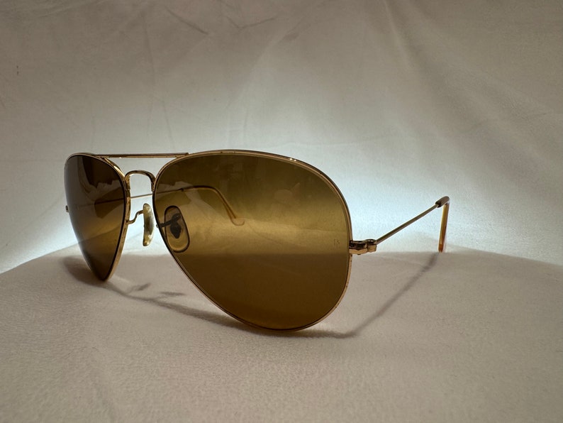 USA Ray Ban Aviator Gold 62mm(rare) Half Mirror B15 Brown Lens B&l - Etsy