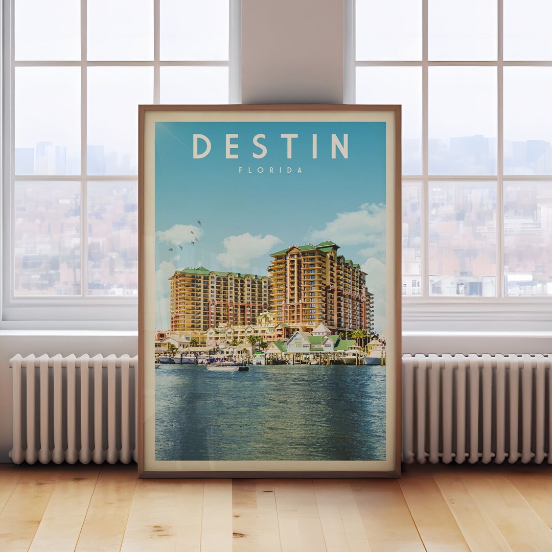 Destin Florida Poster, Destin Wall Art, Vintage Destin, Destin Art ...