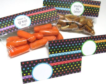 Snack bag topper | Etsy