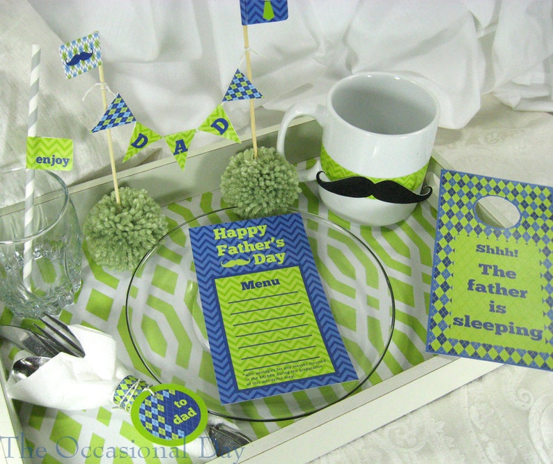 PRINTABLE Father's Day - Breakfast in Bed Set - INSTANT DOWNLOAD - Etsy