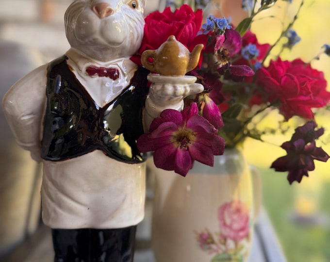 Vintage Rabbit Waiter, Ceramic, Bunny, Figure - Etsy