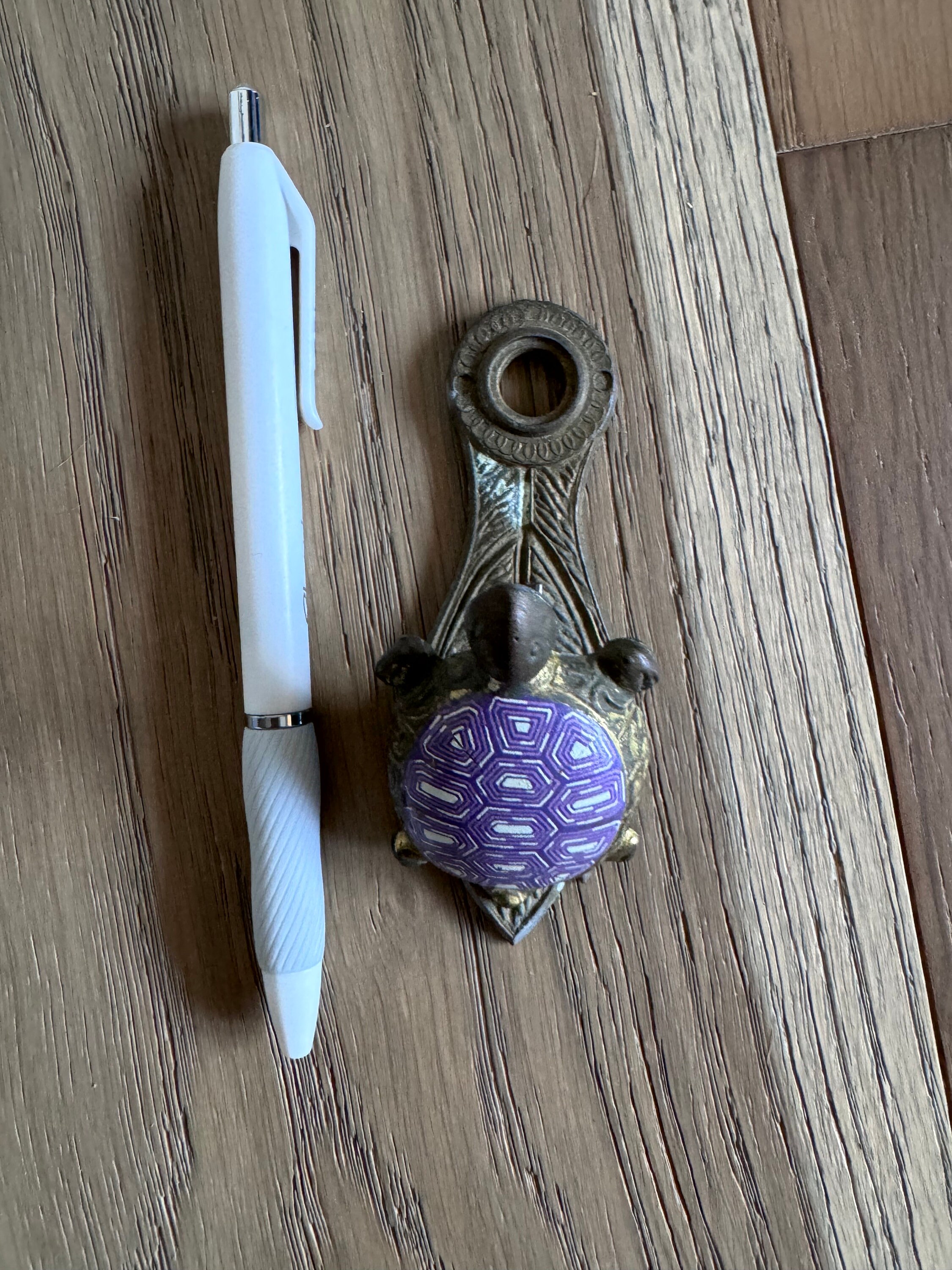 Brass Turtle Purple Paper Clip Vintage - Etsy