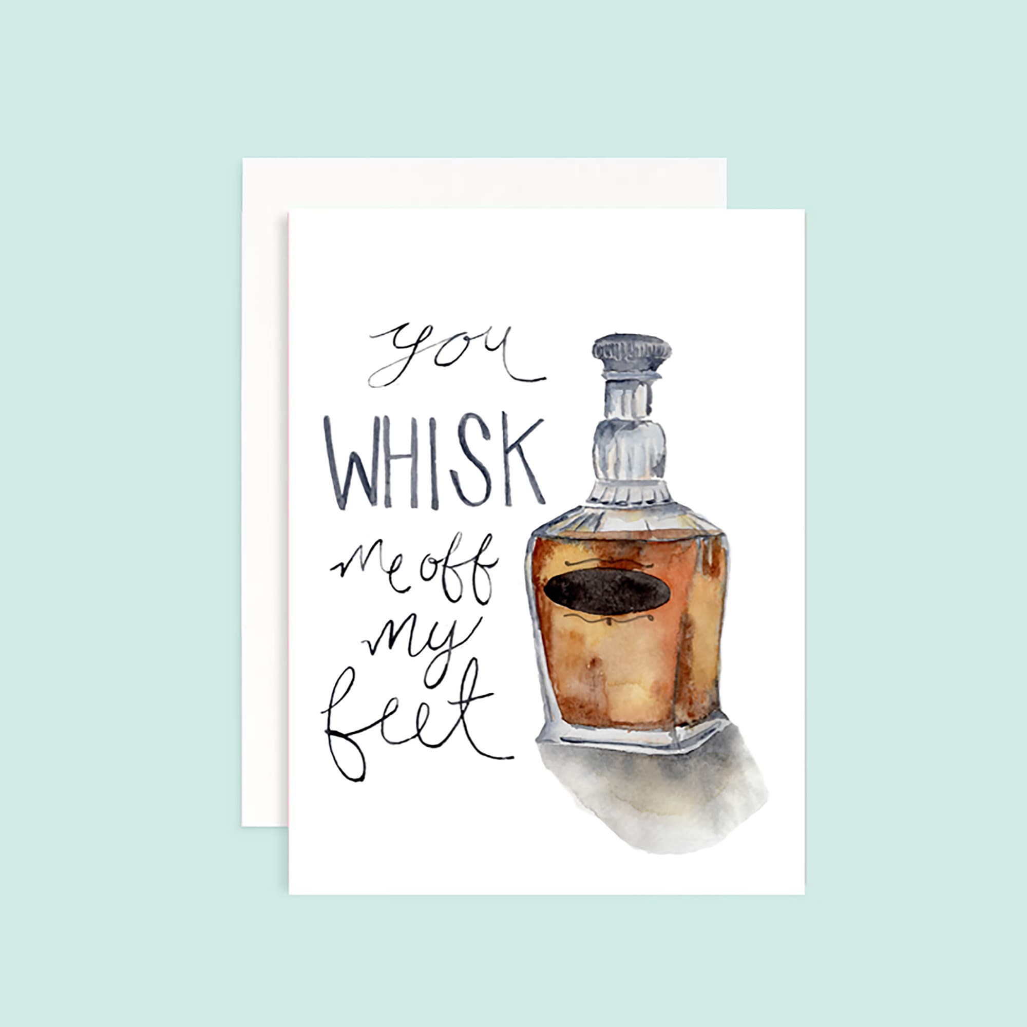 You whisk me off my feet Greeting Card Whiskey Greeting Card | Etsy
