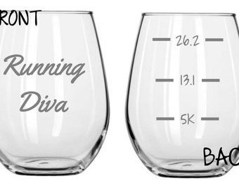In It For The Long Run Running Glass FREE Personalization | Etsy