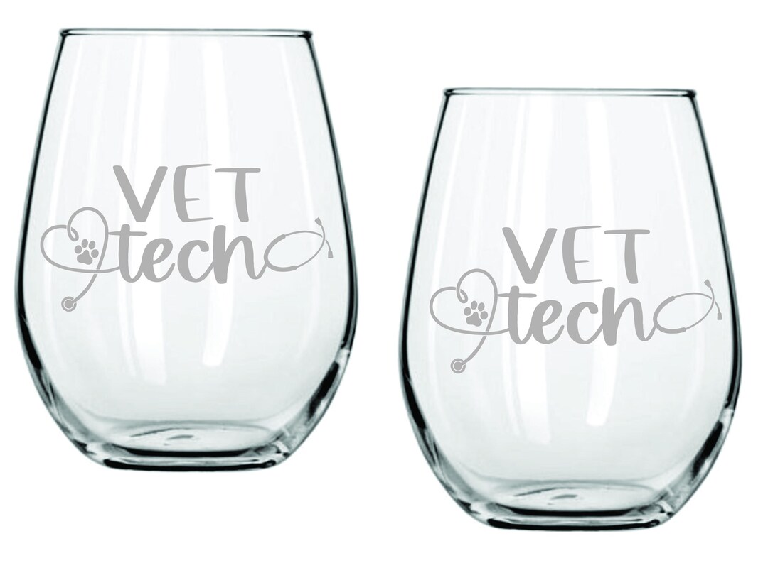 Veterinary Technician Vet Tech Veterinarian Glass FREE Personalization ...
