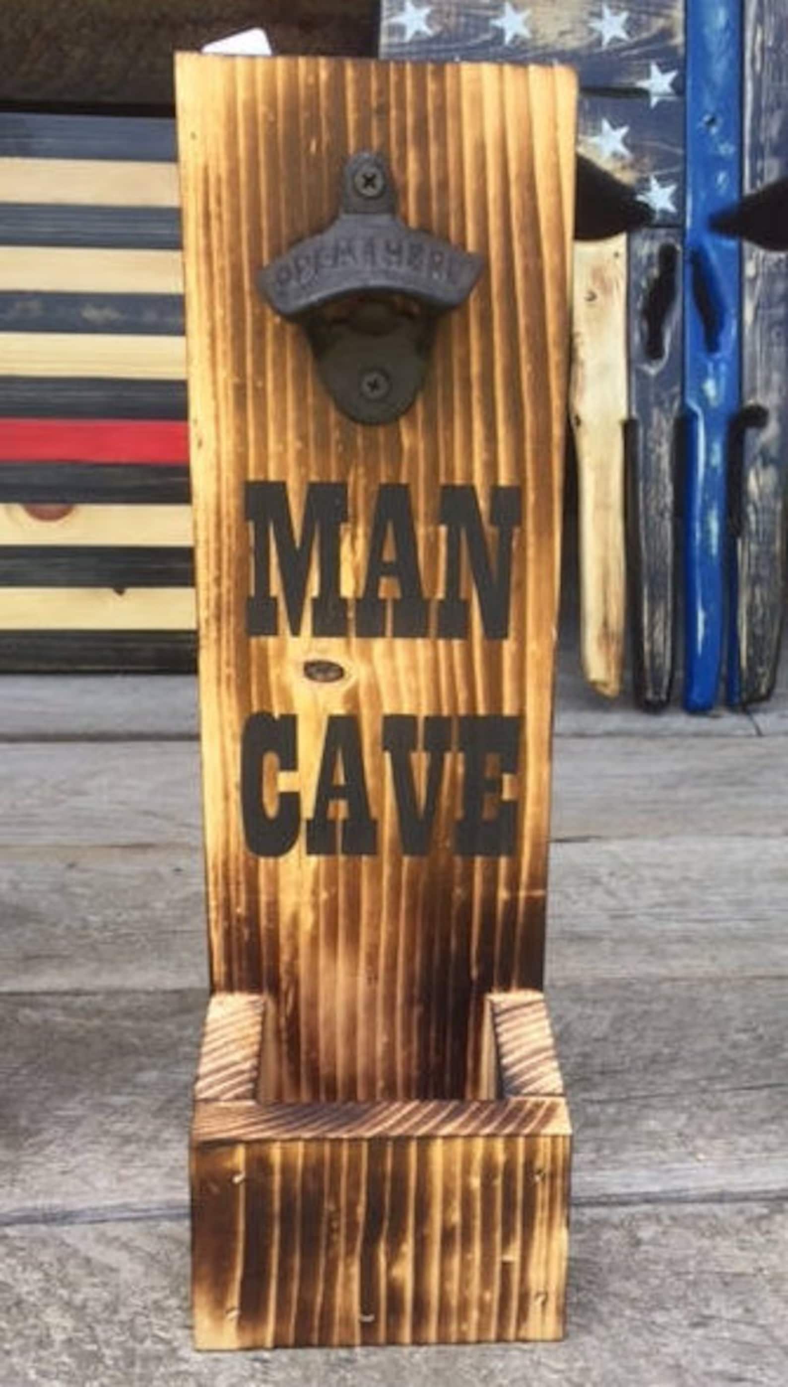 Man Cave Beer Opener Can Be Personalized for FREE - Etsy