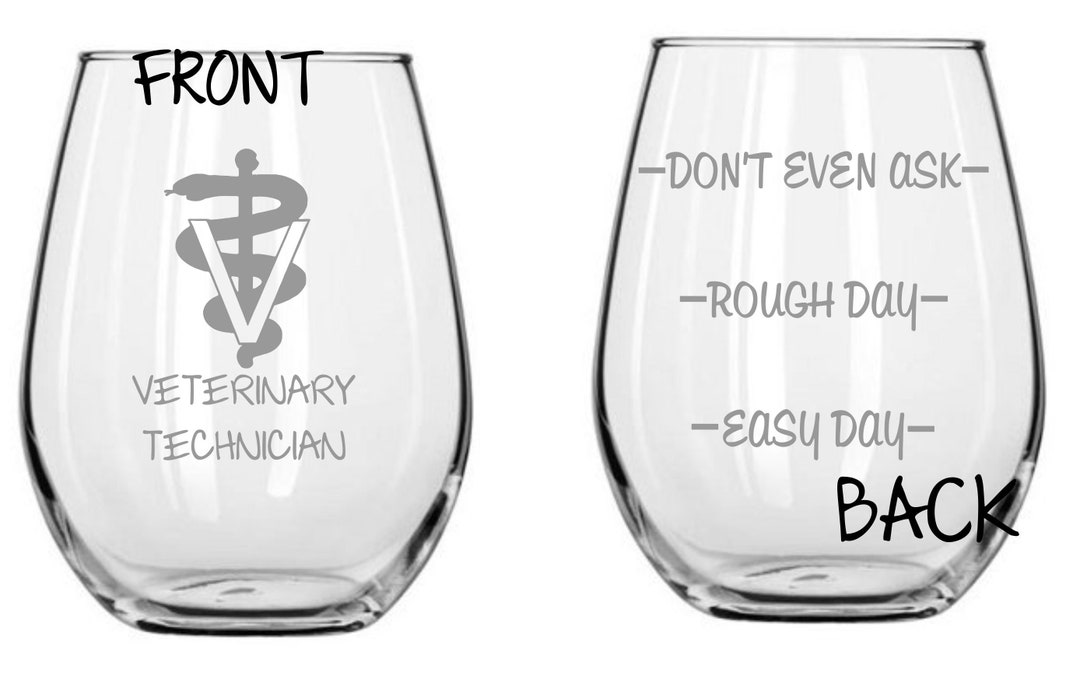Veterinary Technician Vet Tech Veterinarian Glass FREE Personalization ...
