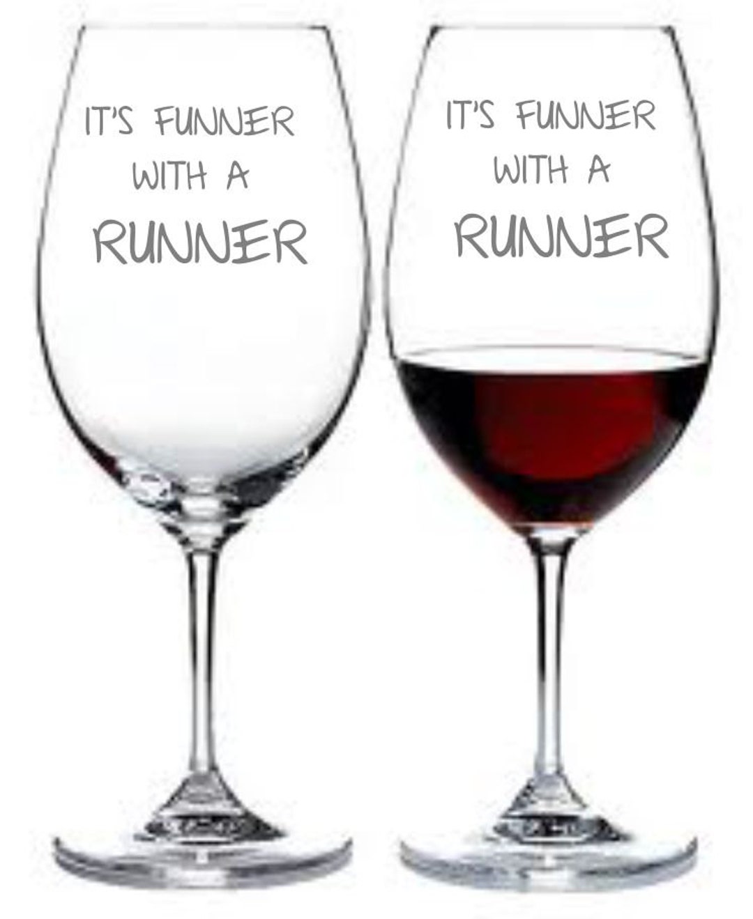 It's Funner With a Runner Glass, FREE Personalization, Runner Running ...